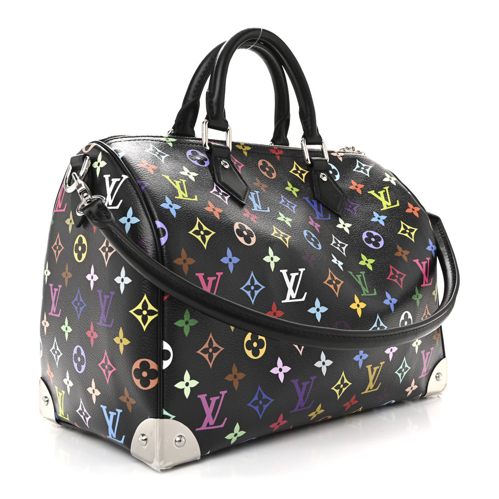 Louis Vuitton LV X TM Monogram Multicolor Speedy Soft 30 Black 1795733 ...