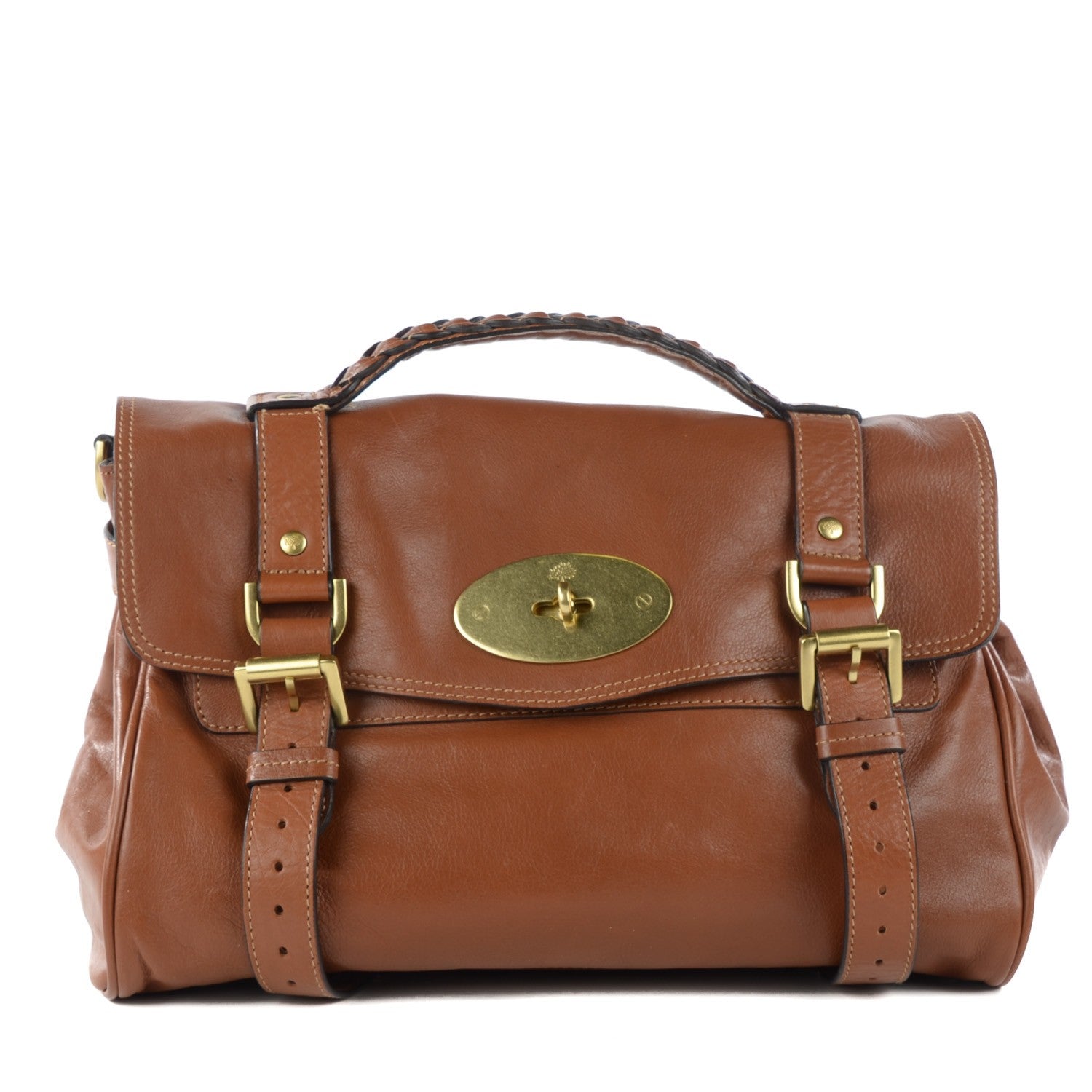 Mulberry Polished Buffalo Medium Alexa Oak 118737 – FASHIONPHILE