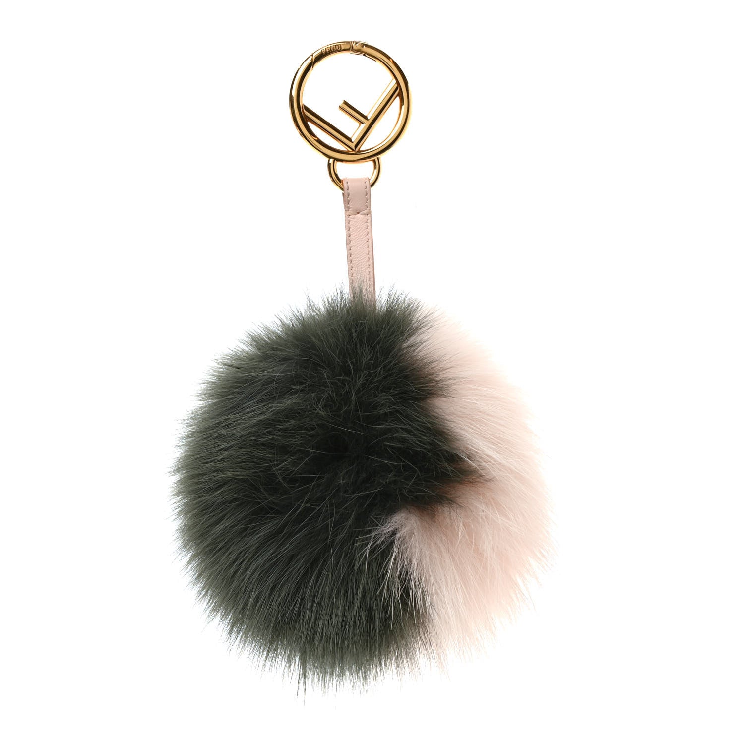 Fendi Fox Fur F is Fendi Pom Pom Bag Charm Pink Green 1252339 ...