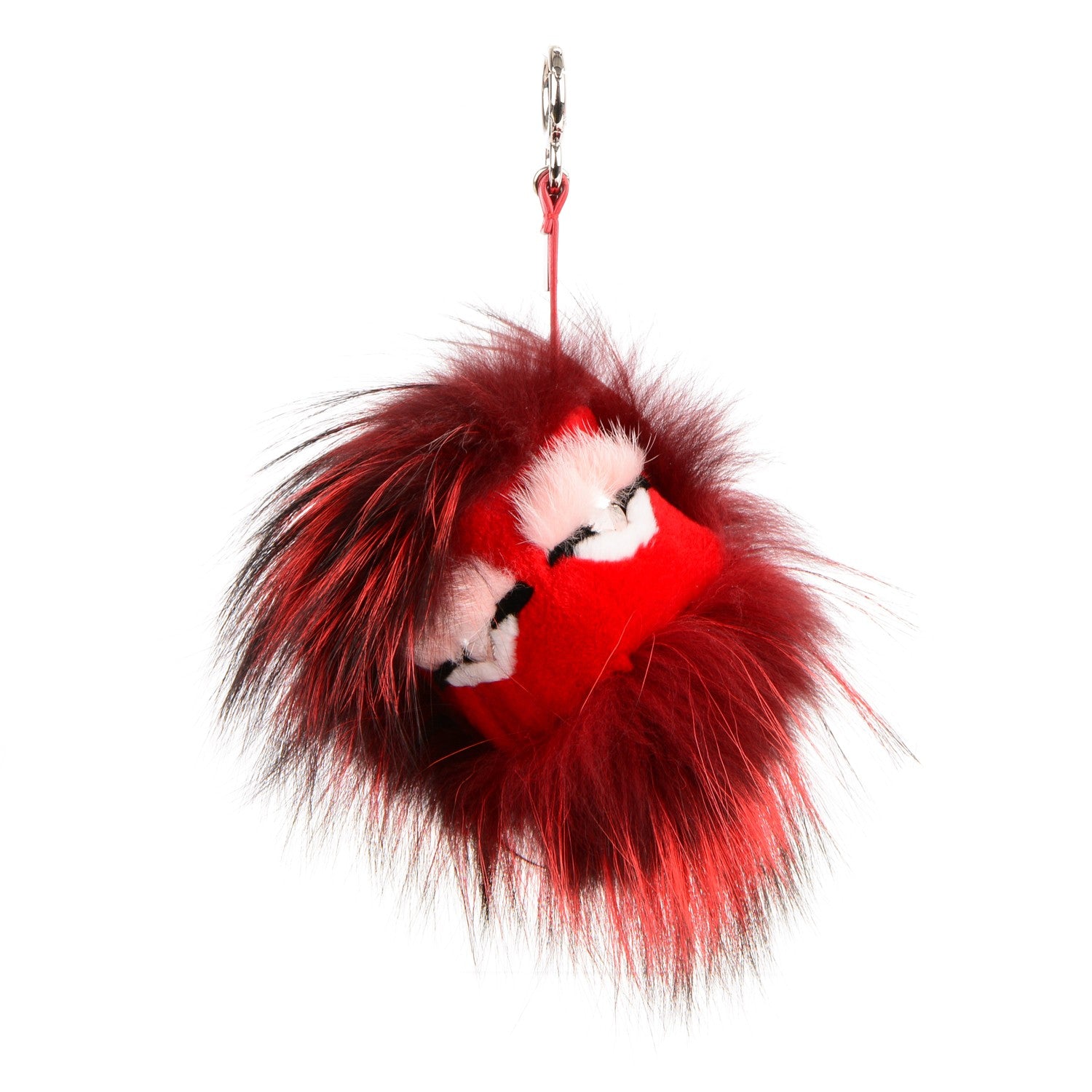 Fendi Fox Mink Rabbit Fur Crystal Eye Furry Cracker Monster Bag Charm ...