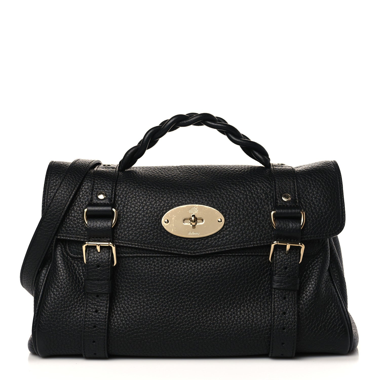 Mulberry Heavy Grain Medium Alexa Black Black 1193296 – FASHIONPHILE