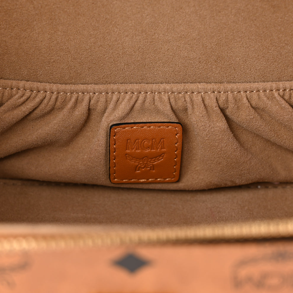 MCM Visetos Vanity Case Cognac 1785116 – FASHIONPHILE