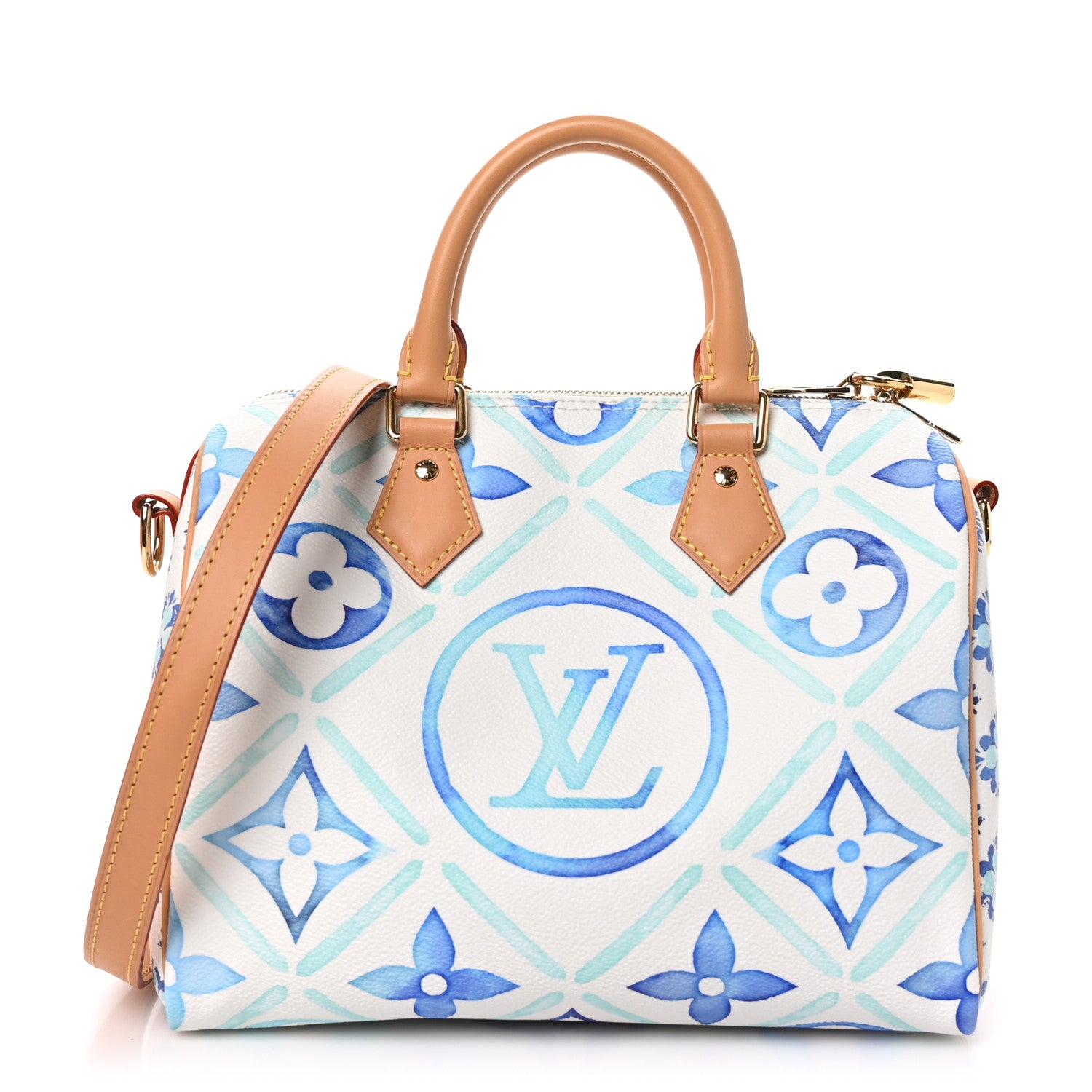 Louis Vuitton Monogram Tiles By The Pool Speedy Bandouliere 25 Lagoon ...
