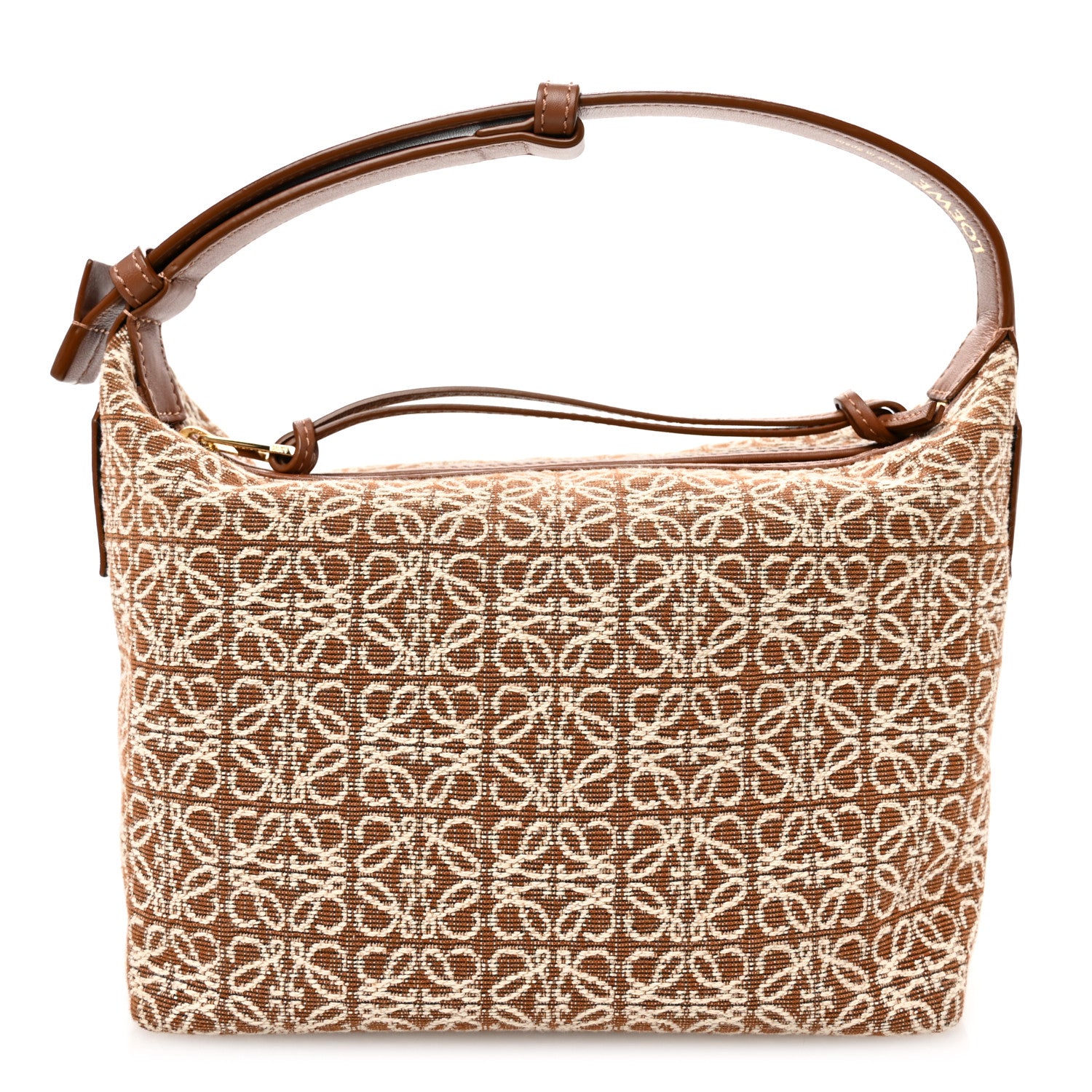 Loewe Jacquard Anagram Calfskin Small Cubi Bag Tan Pecan 1701074 ...