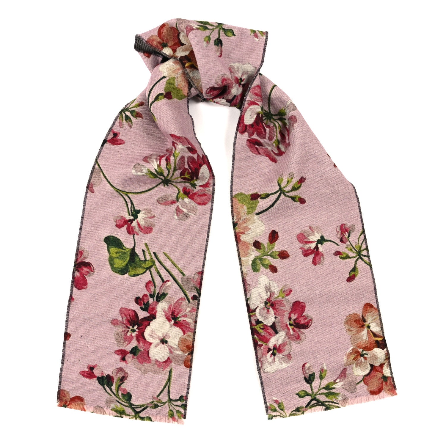 Gucci Wool GG Monogram Miniorophin Scarf Shell Pink 1751180 – FASHIONPHILE