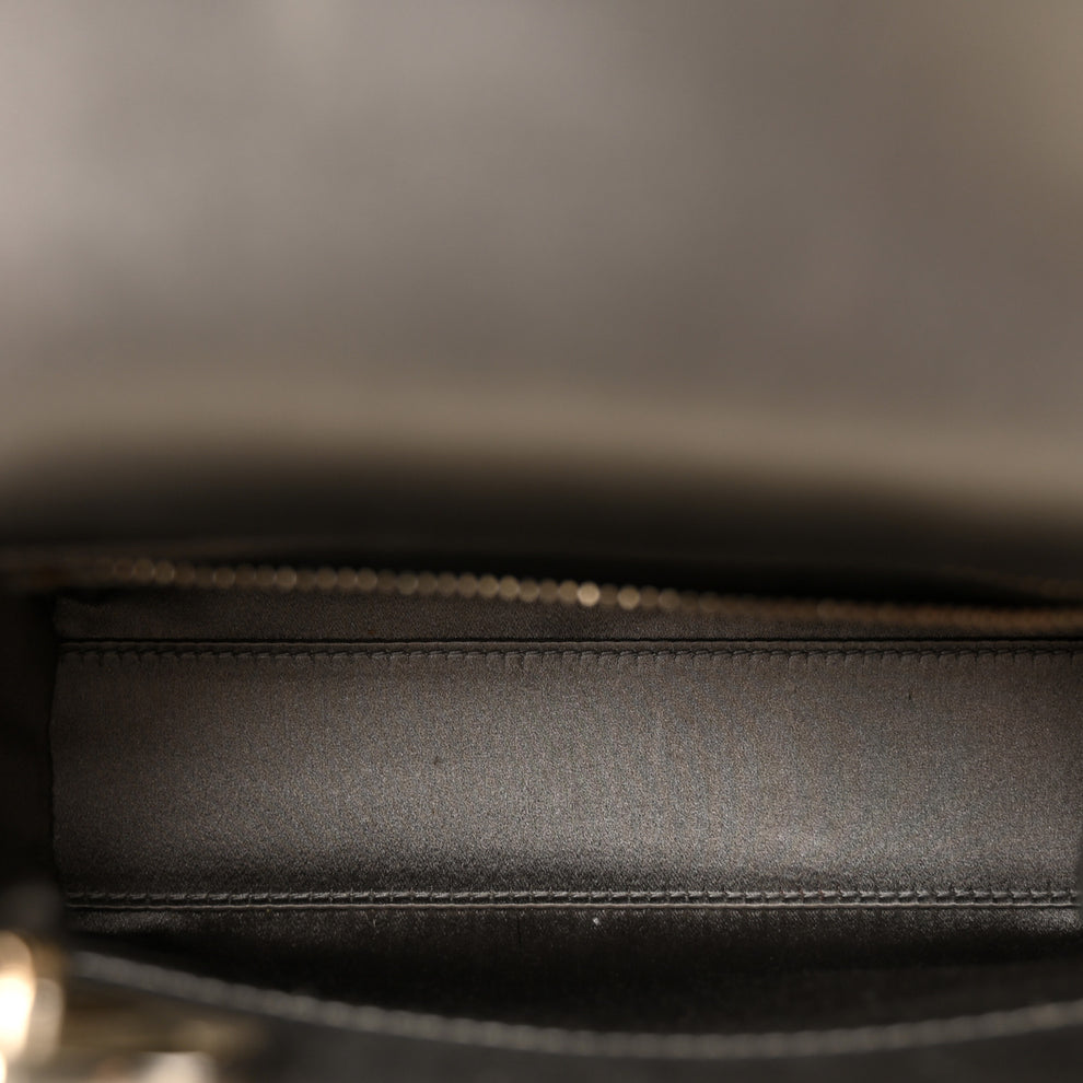 Christian Dior Satin Crystal Cannage Mini Lady Dior Gray 1788891 ...