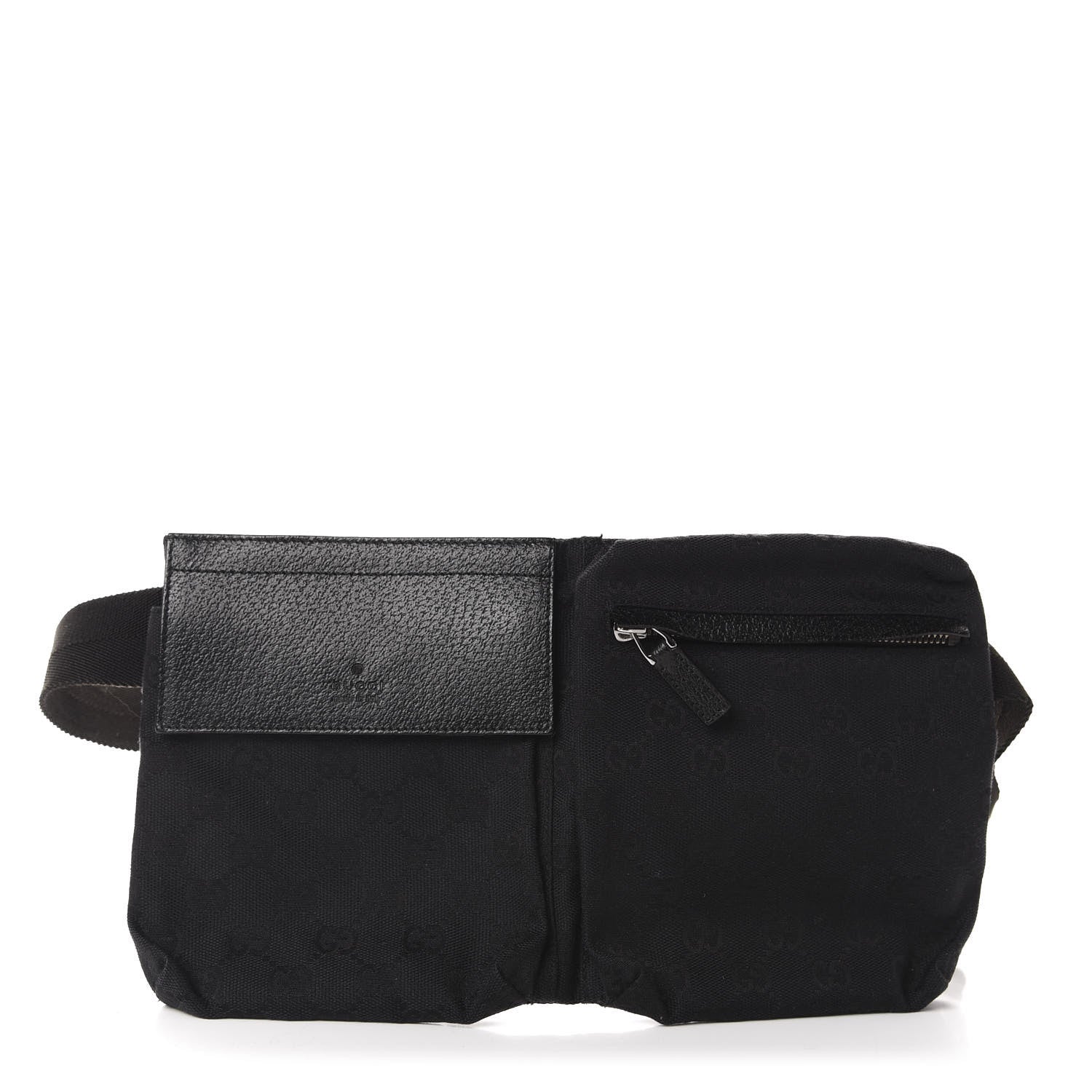 Gucci GG Monogram Double Pocket Belt Bag Black 721689 – FASHIONPHILE