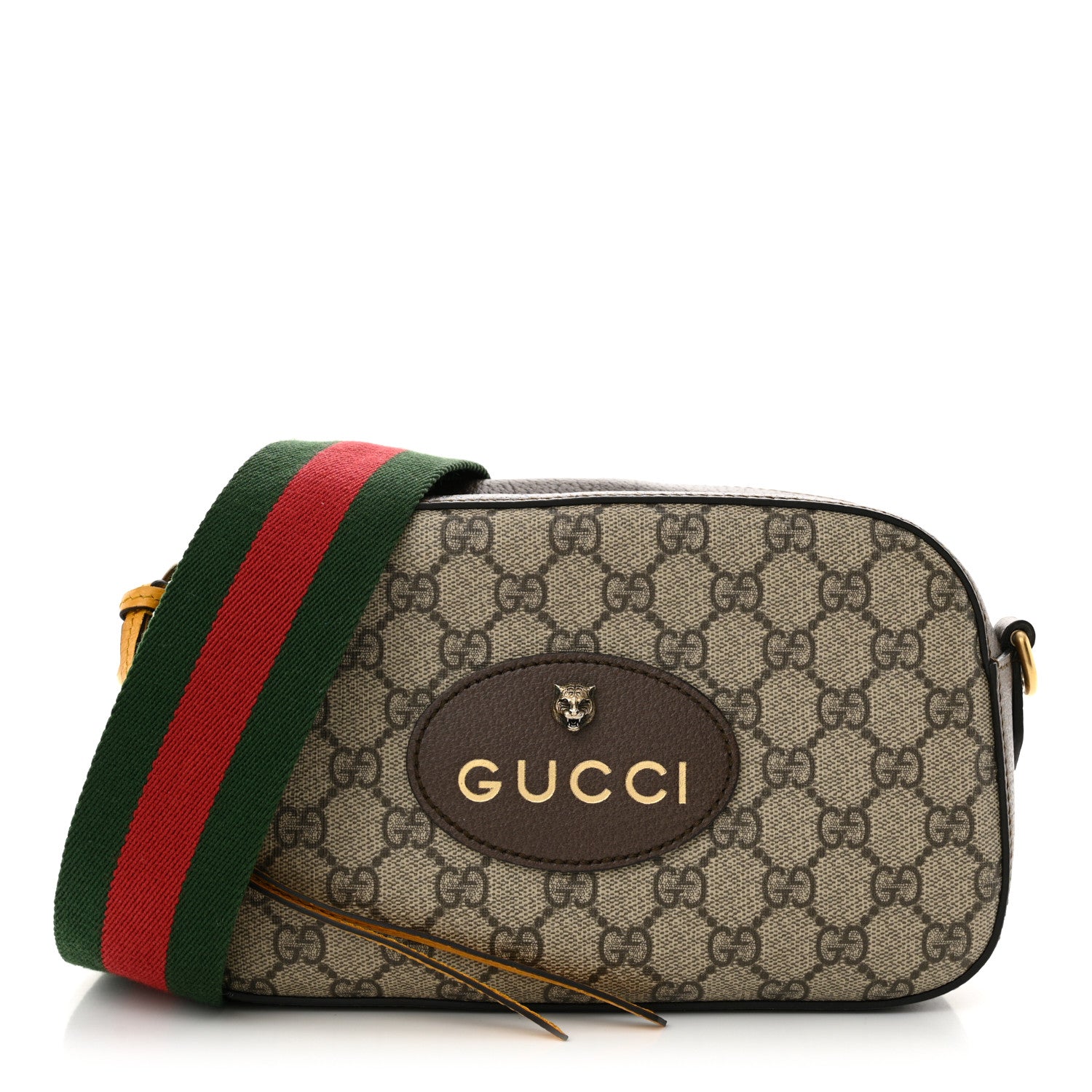 Gucci GG Supreme Monogram Web Neo Vintage Shoulder Bag Beige New Acero ...