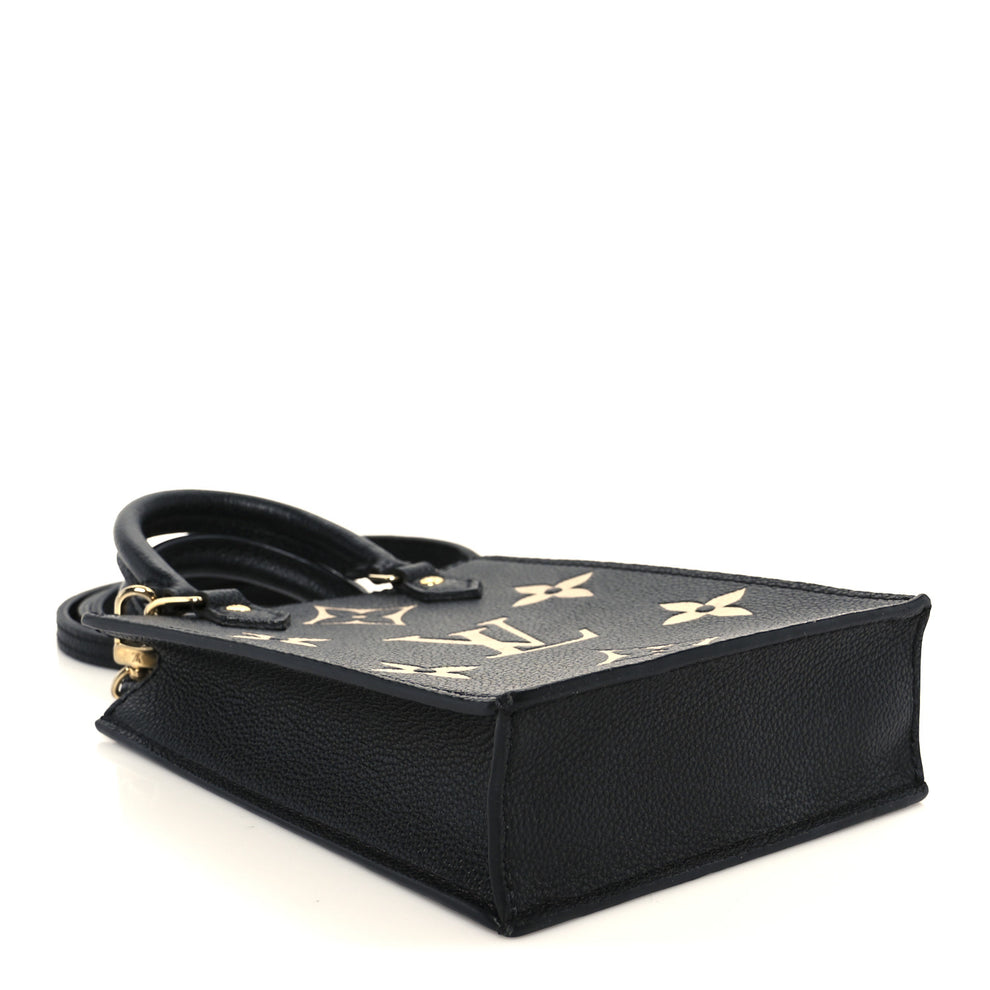 Louis Vuitton Empreinte Monogram Giant Petit Sac Plat Black Beige ...