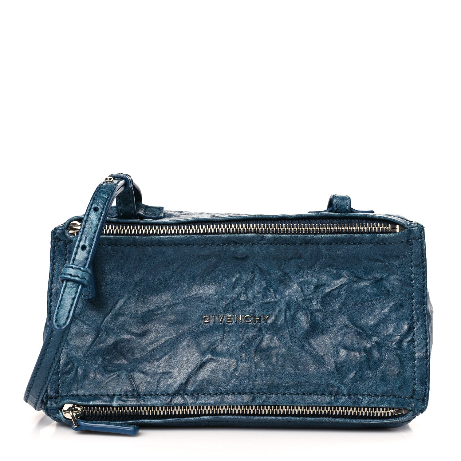 Givenchy Tumbled Sheepskin Mini Pandora Peacock Blue 1317630 – FASHIONPHILE