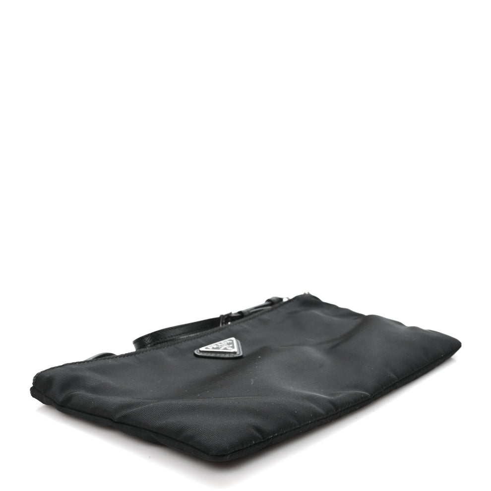 Prada Tessuto Nylon Saffiano Wristlet Black 1886010 – FASHIONPHILE