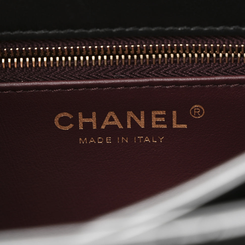 Chanel Lambskin Quilted Small Trendy CC Dual Handle Flap Bag Black ...