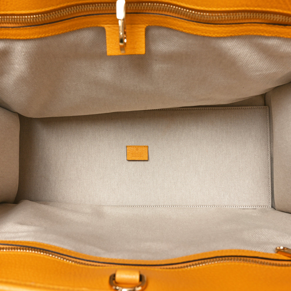 Gucci Fabric Embroidered Capri Striped Tote Bag Yellow 1794260 ...