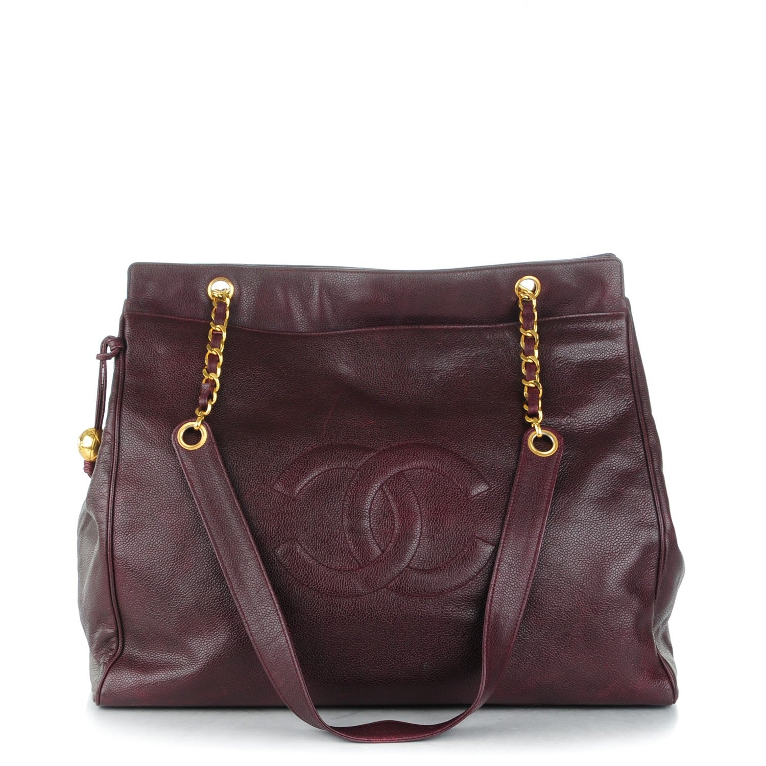 Chanel Caviar Timeless XL Weekender Bag Burgundy 168585 – FASHIONPHILE