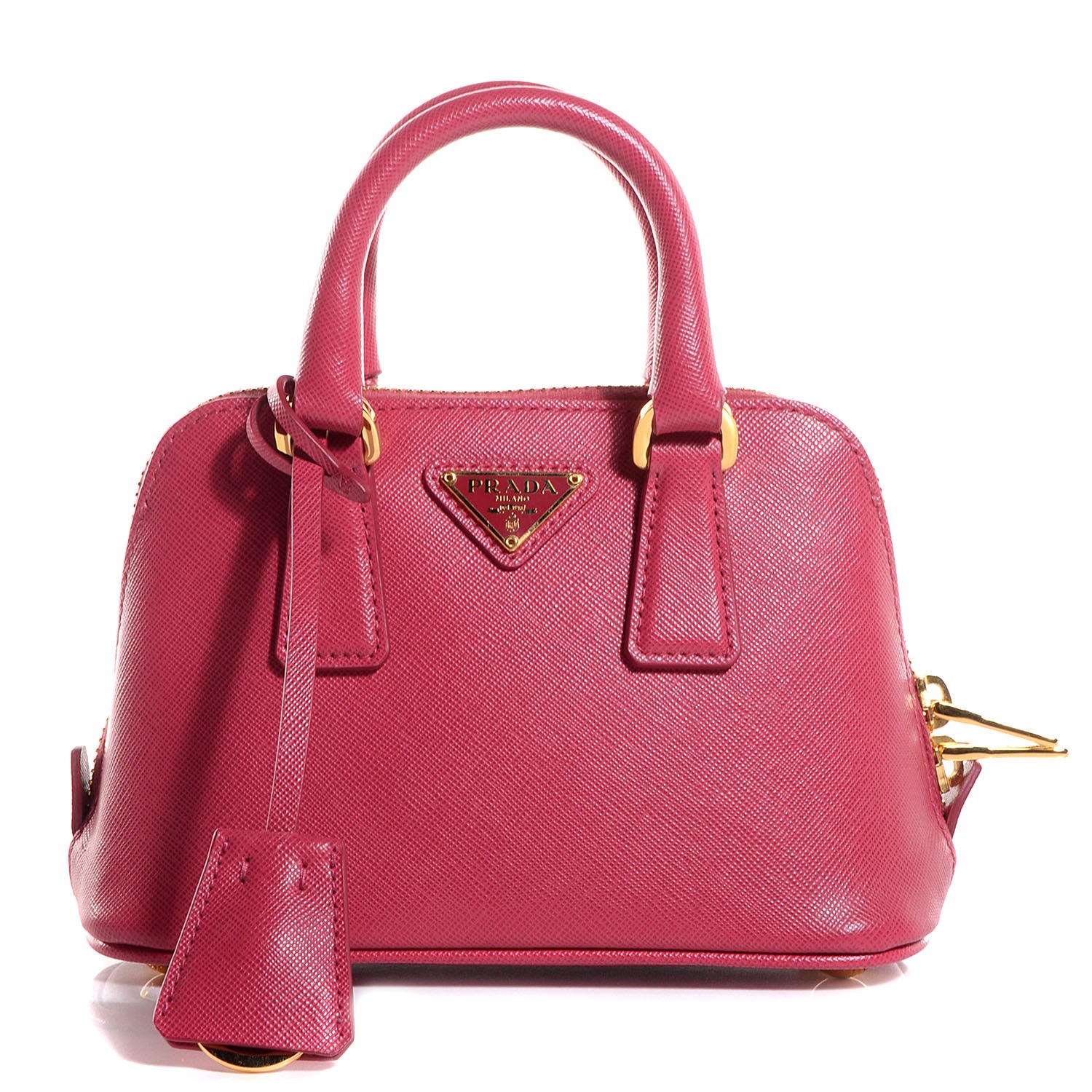 Prada Saffiano Lux Mini Promenade Tote Peonia 86298 – FASHIONPHILE