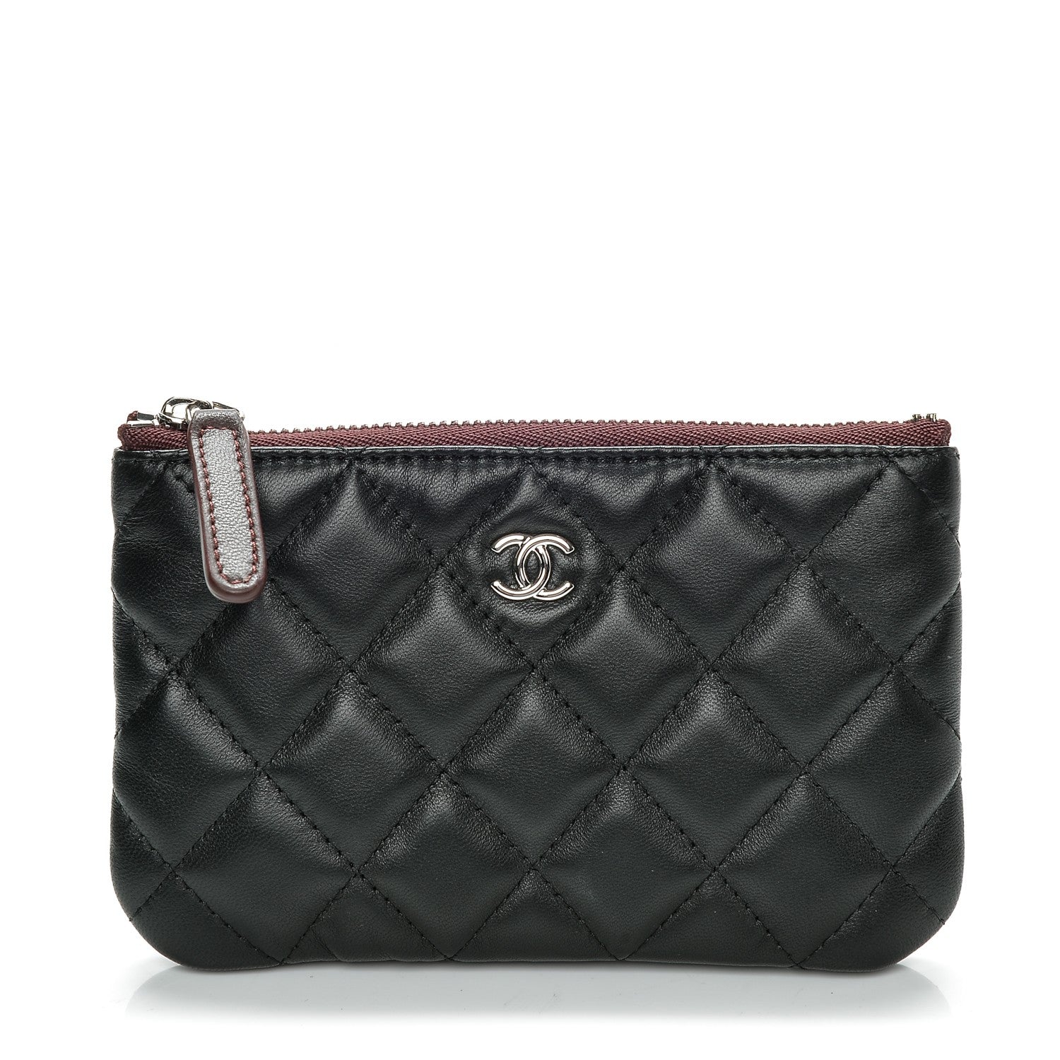 Chanel Lambskin Quilted Small Cosmetic Case Black 195377 – FASHIONPHILE