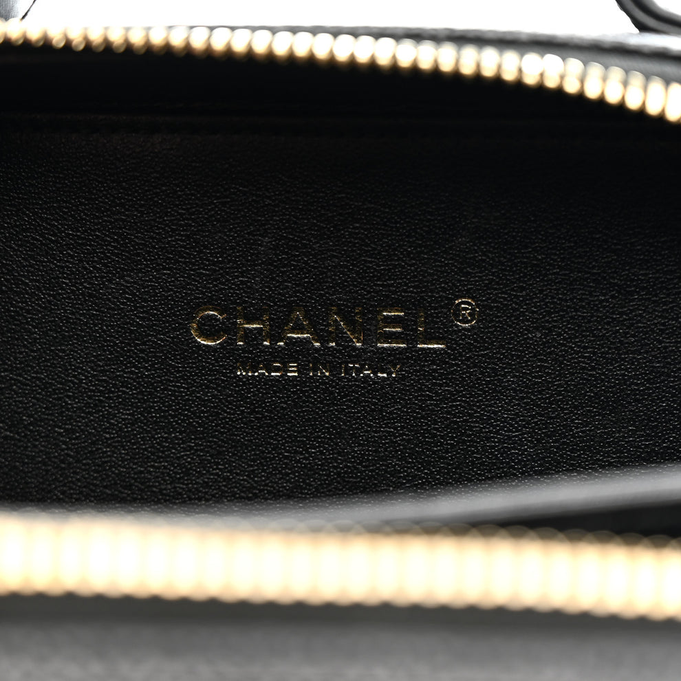 Chanel Caviar Quilted Small CC Filigree Vanity Case Black 1791172 ...