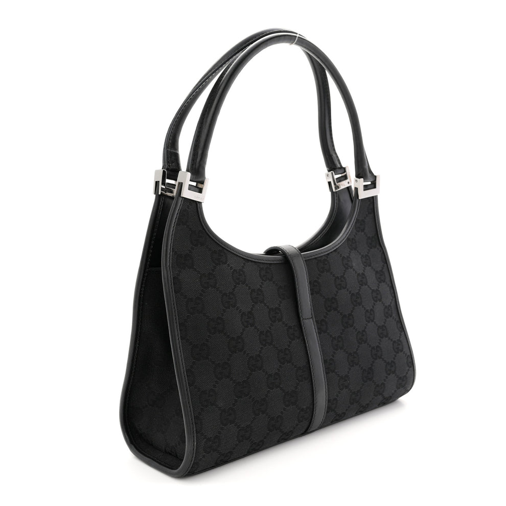 Gucci Monogram Bardot Shoulder Bag Black 1869732 – FASHIONPHILE
