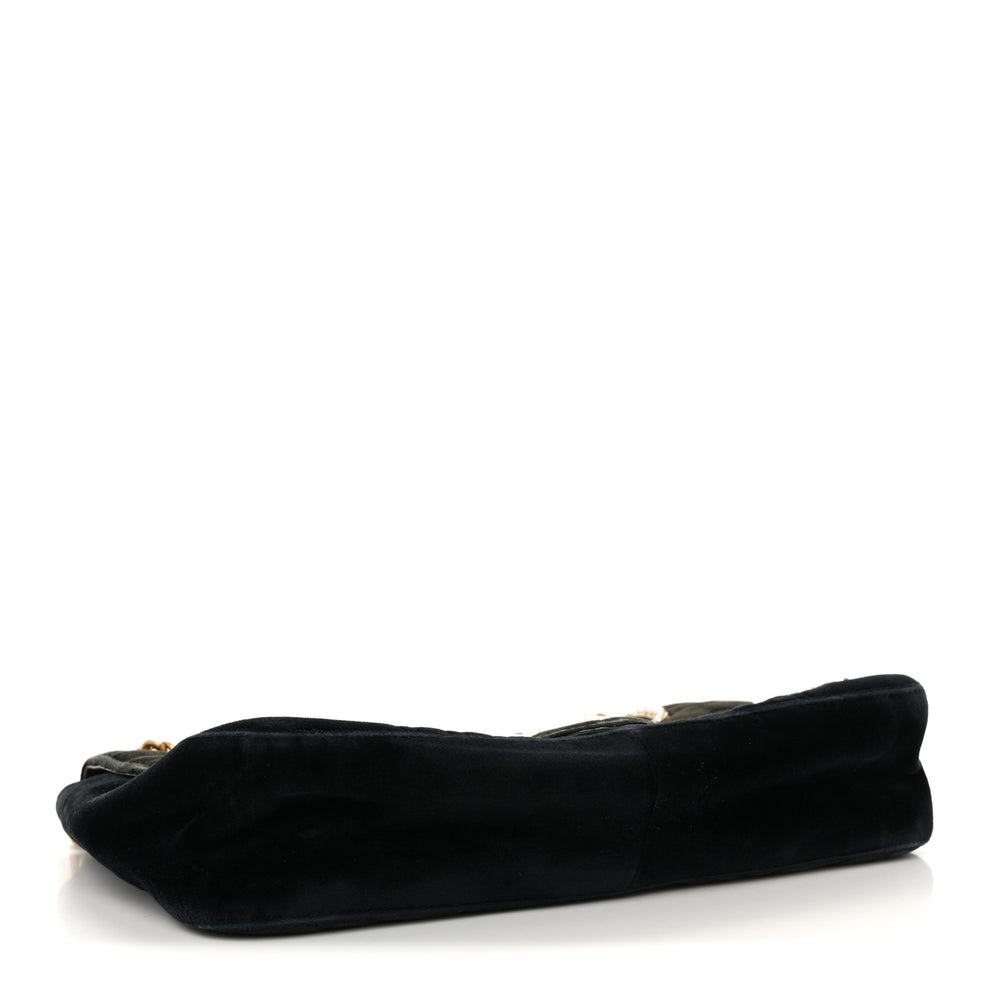 Gucci Velvet Matelasse Loved Embroidered Medium GG Marmont Shoulder Bag ...