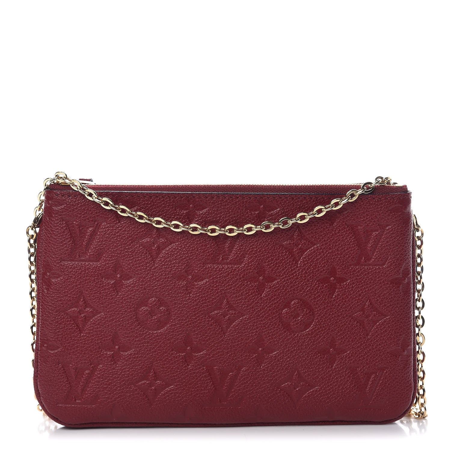 Louis Vuitton Empreinte Double Zip Pochette Cherry Berry 520113 ...