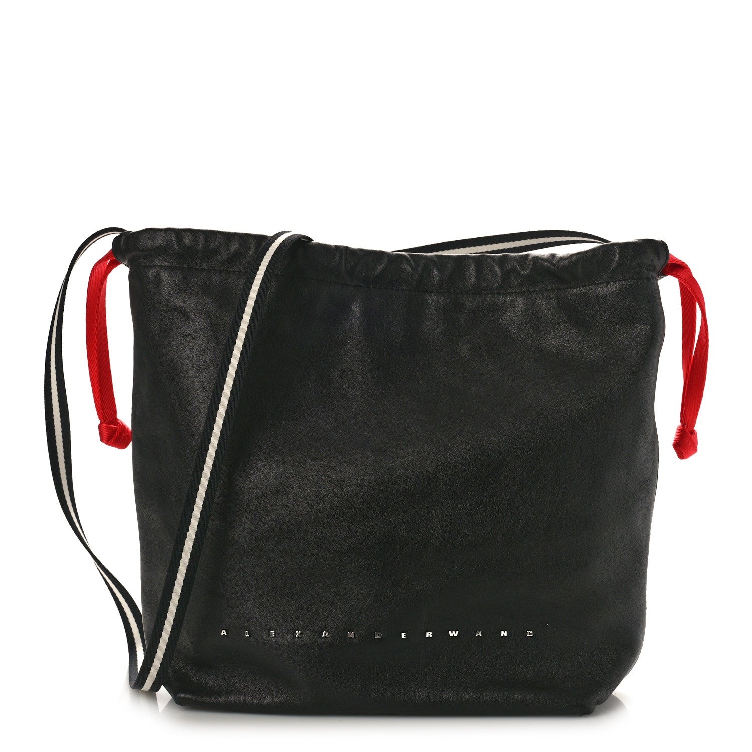 Alexander Wang ALEXANDER WANG Calfskin Small Wefty Drawstring Bucket ...