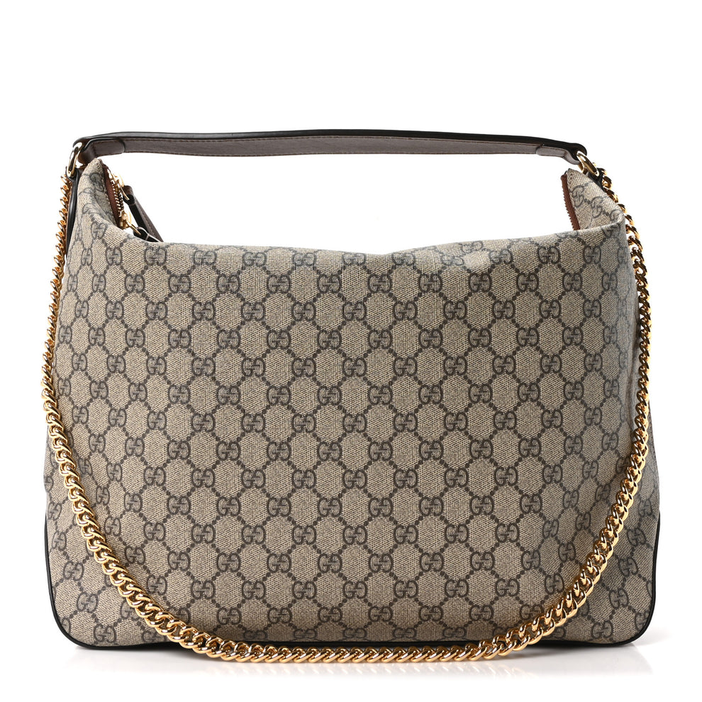 Gucci GG Supreme Monogram Large Linea A Hobo Light Brown 1868011 ...