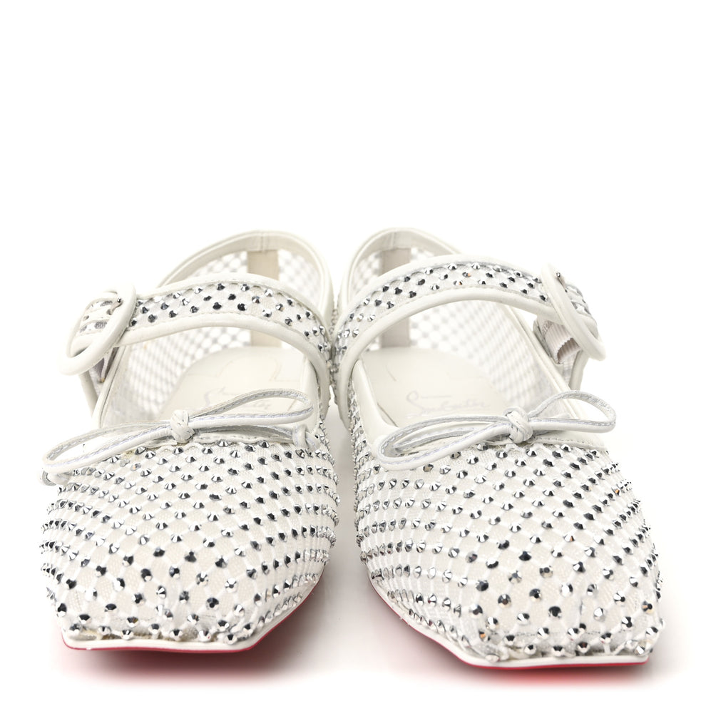 Christian Louboutin Crystal Mamastrapitina Strass Mesh Ballerina Flats ...