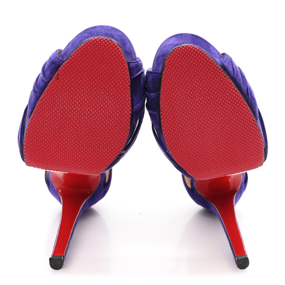 Christian Louboutin Velvet Bandra 140 Pumps 37 Purple 1782932 ...
