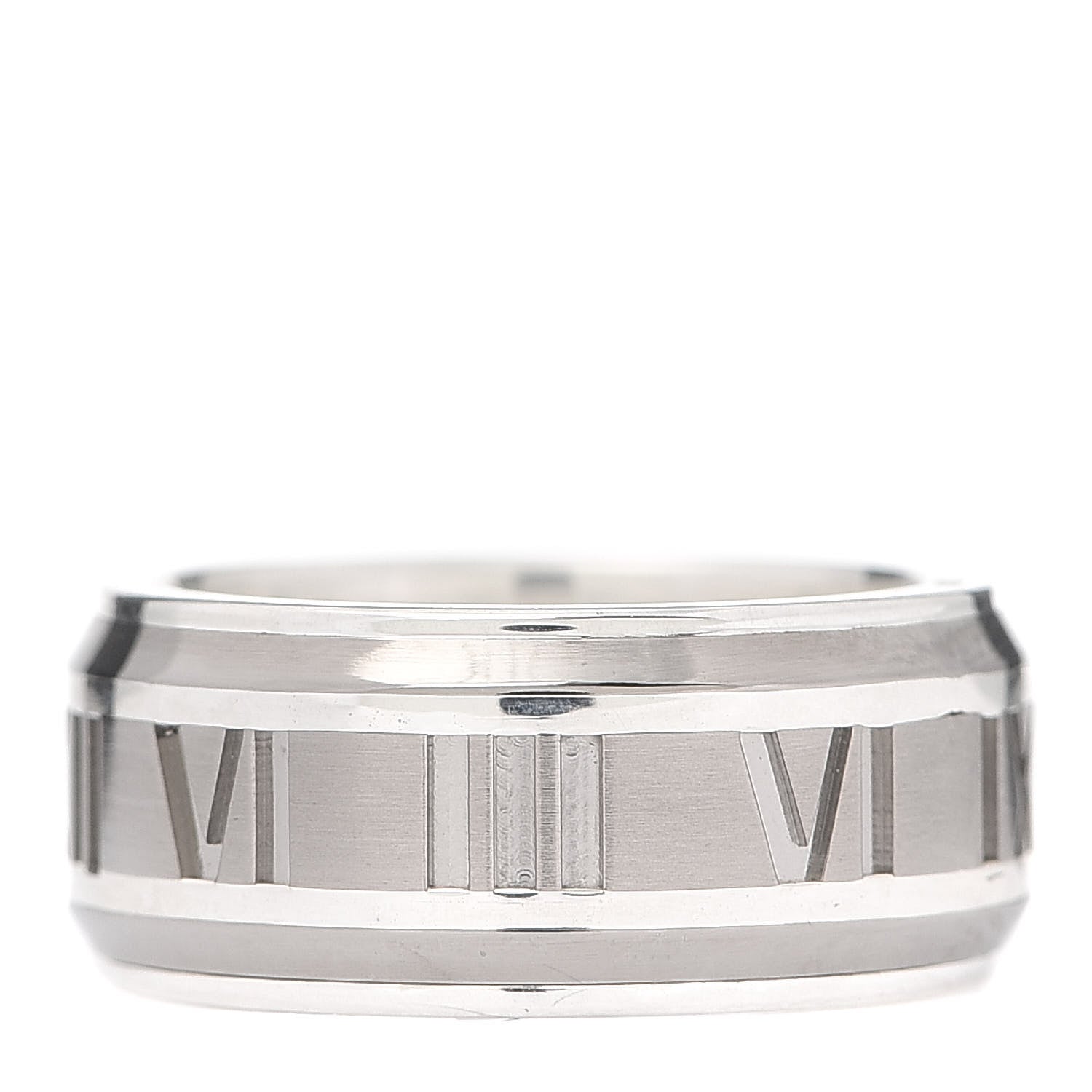 Tiffany Sterling Silver Titanium Atlas Band Ring 48 4.5 734357 ...