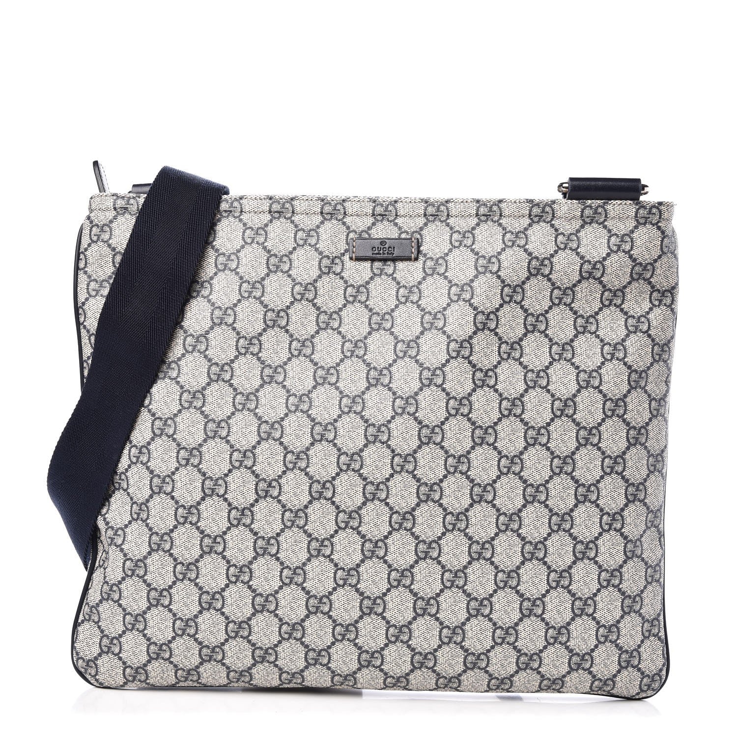 Gucci GG Plus Monogram Large Flat Messenger Bag Beige Blue 303828 ...