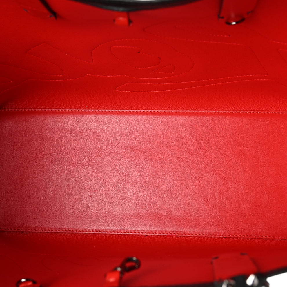 Christian Louboutin Calfskin Patent Logo Spikes East West Cabata Tote ...