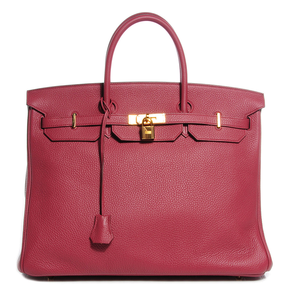 Hermes Taurillon Clemence Birkin 40 Bois de Rose 89932 – FASHIONPHILE