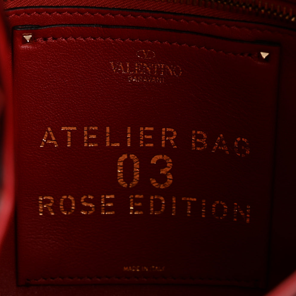 Valentino Garavani Nappa Atelier 03 Rose Edition Small Hobo Rosso ...