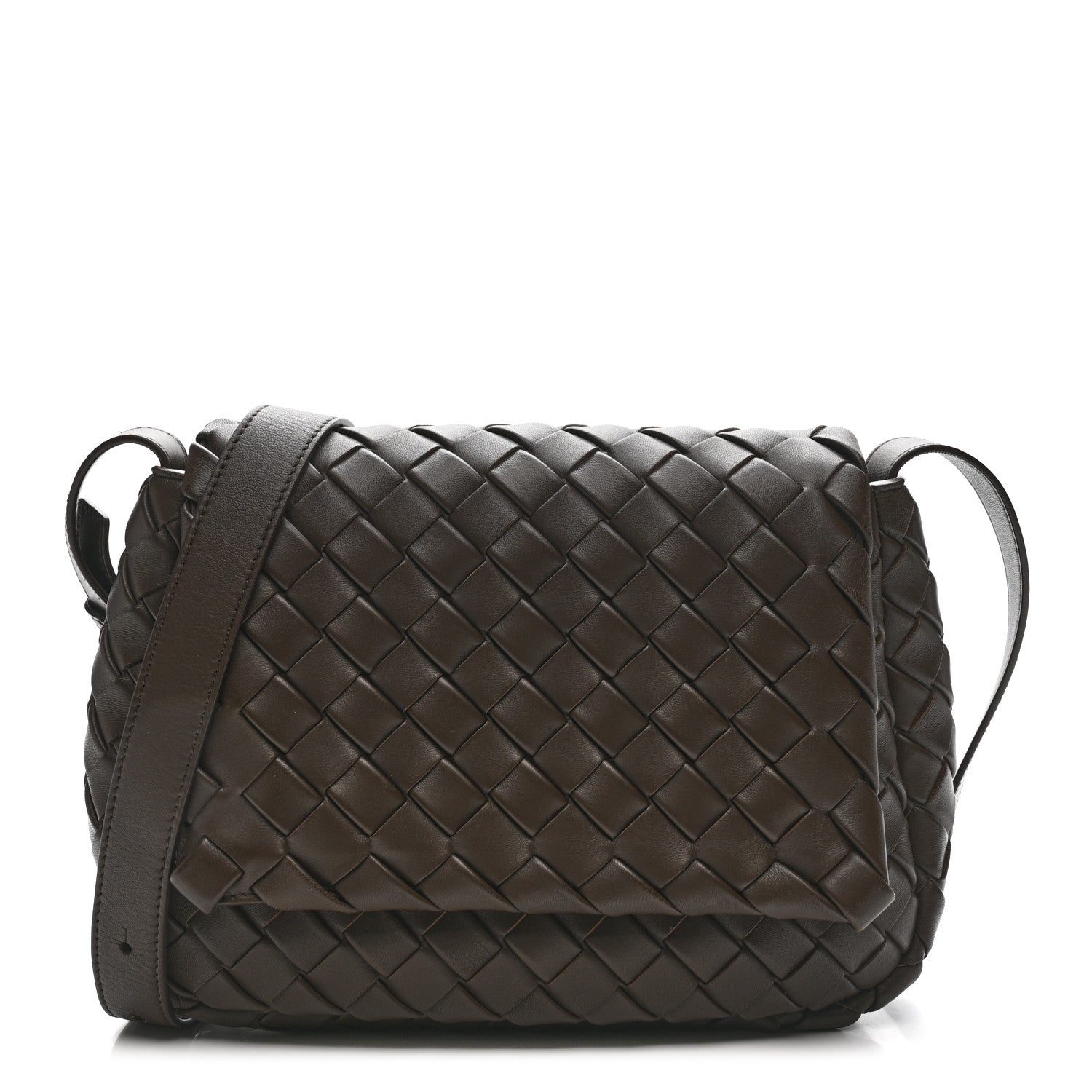 Bottega Veneta Nappa Intrecciato Small Cobble Messenger Bag Light Brown ...