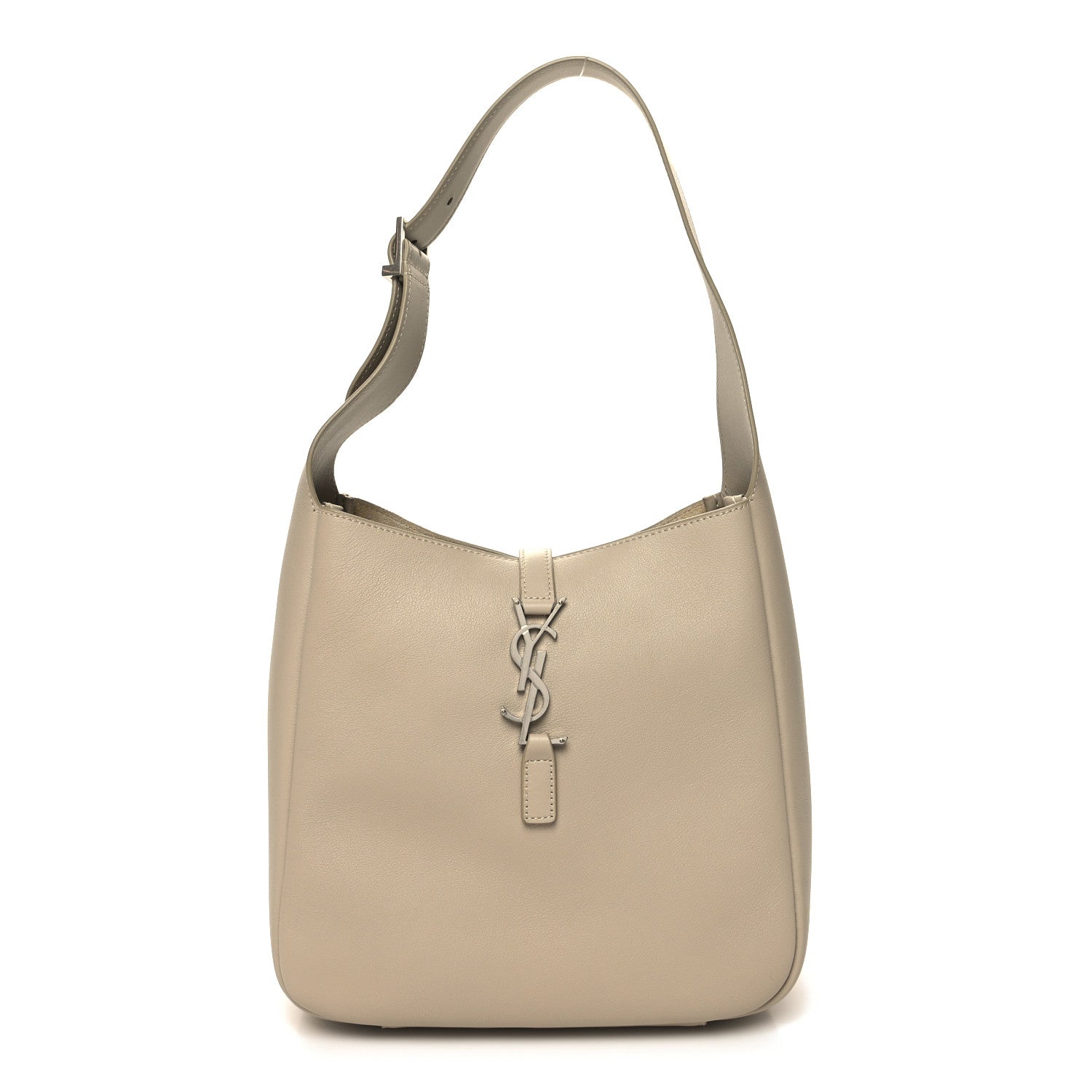 Saint Laurent Smooth Calfskin Small Le 5 A 7 Soft Hobo Sea Salt 1402396 ...