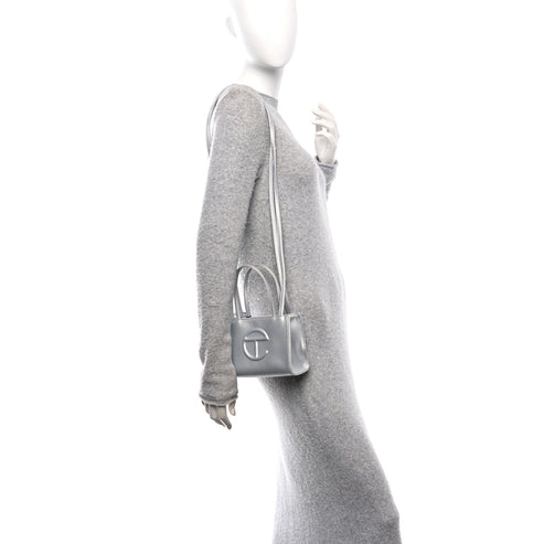 Telfar Metallic Vegan Leather Small Shopping Bag Silver 1737957 ...