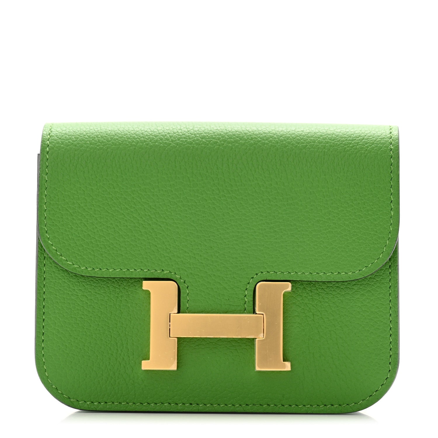 Hermes Evercolor Bi-Color Constance Slim Wallet Vert Yucca Mauve Pale ...
