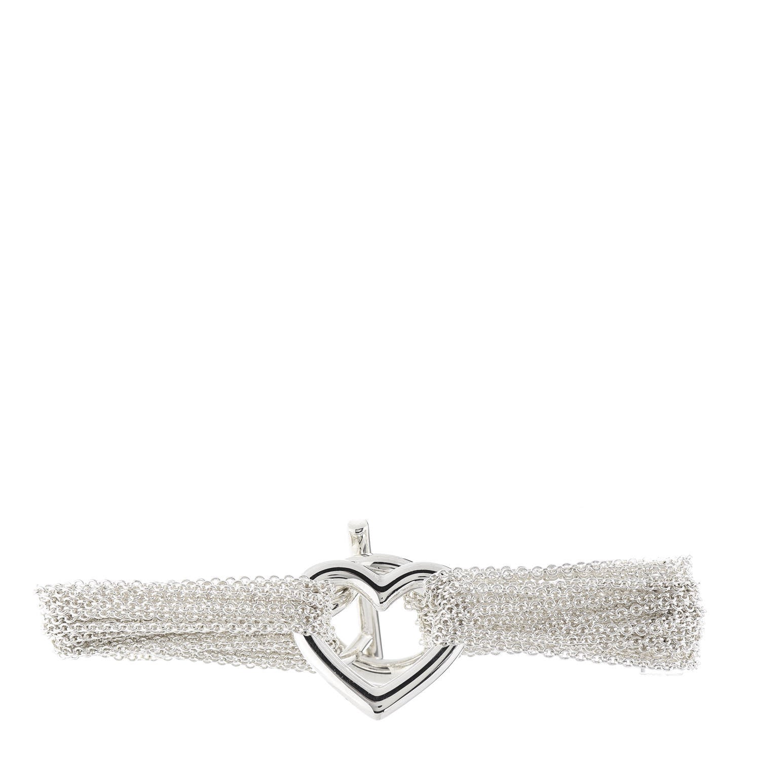 Tiffany Sterling Silver Heart Mesh Bracelet 610603 – FASHIONPHILE