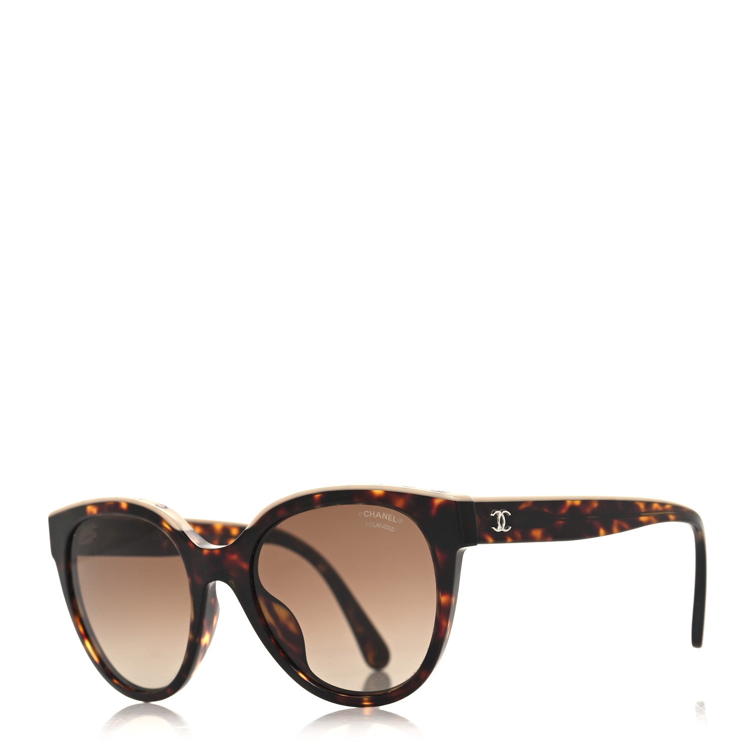 Chanel Acetate CC Butterfly Sunglasses 5414 Black Beige 1495762 ...
