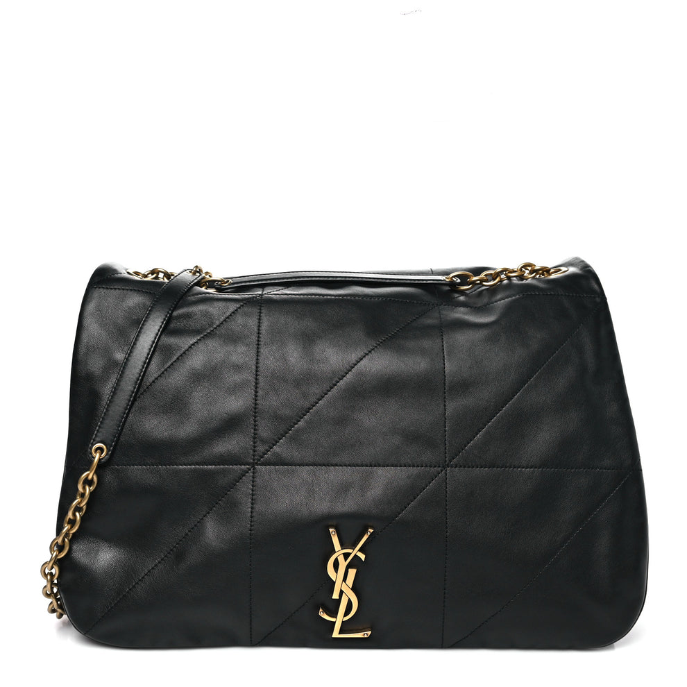 Saint Laurent Lambskin Matelasse Monogram Large Jamie 4.3 Black 1784630 ...