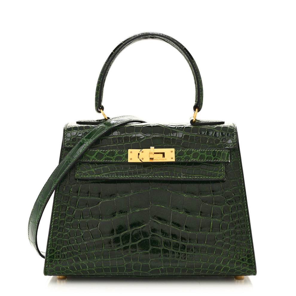 Hermes Alligator Mini Kelly Sellier 20 Vert Fonce 1793450 – FASHIONPHILE