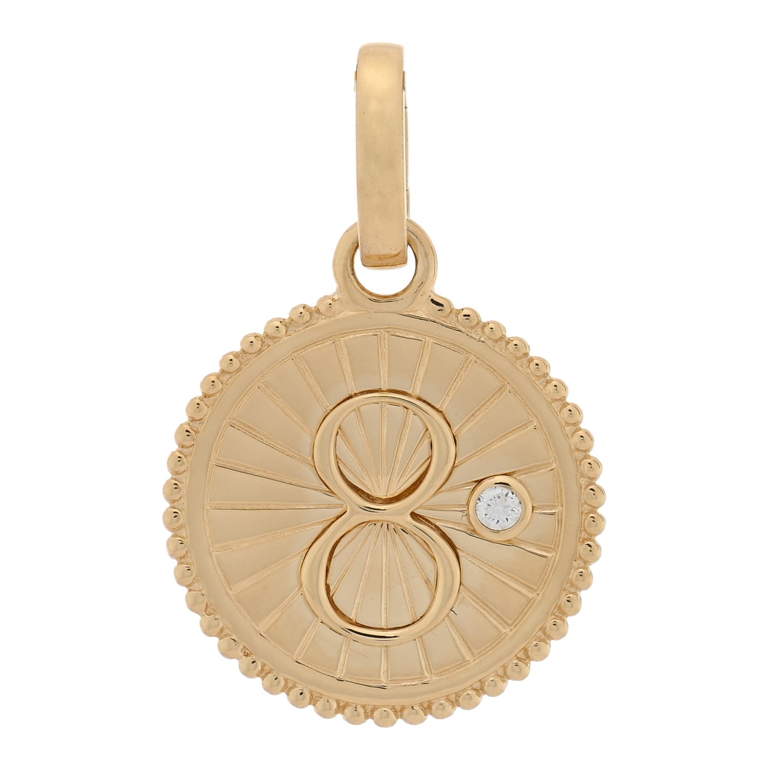 Foundrae 18K Yellow Gold Diamond Medium Karma Medallion Pendant 1795191 ...