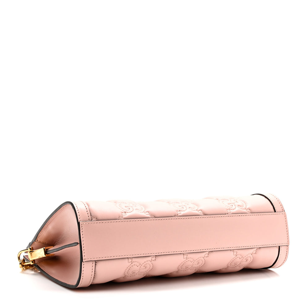 Gucci Calfskin GG Matelasse Small Slim Chain Shoulder Bag Perfect Pink ...
