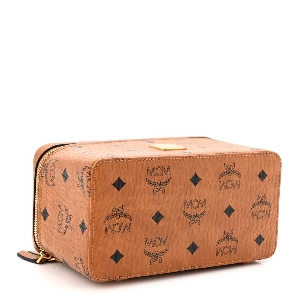 MCM Visetos Vanity Case Cognac 1785116 – FASHIONPHILE