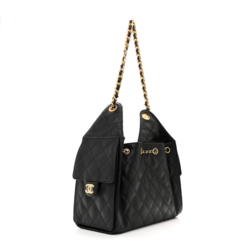 Chanel Caviar Quilted Small Chanel 25 Handbag Black 1791174 – FASHIONPHILE