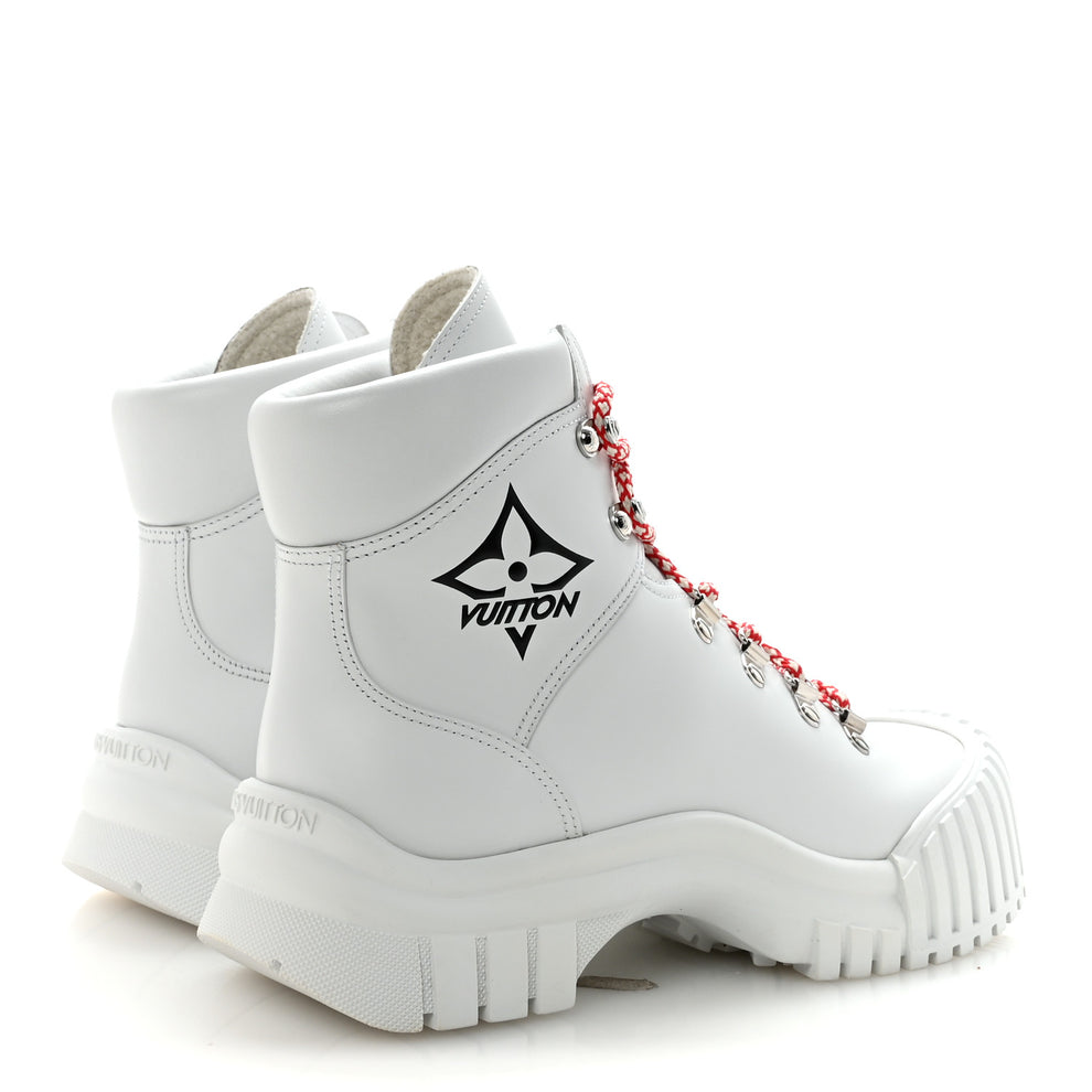Louis Vuitton Calfskin Ruby Flat Ranger Boots 38 White 1826244 ...