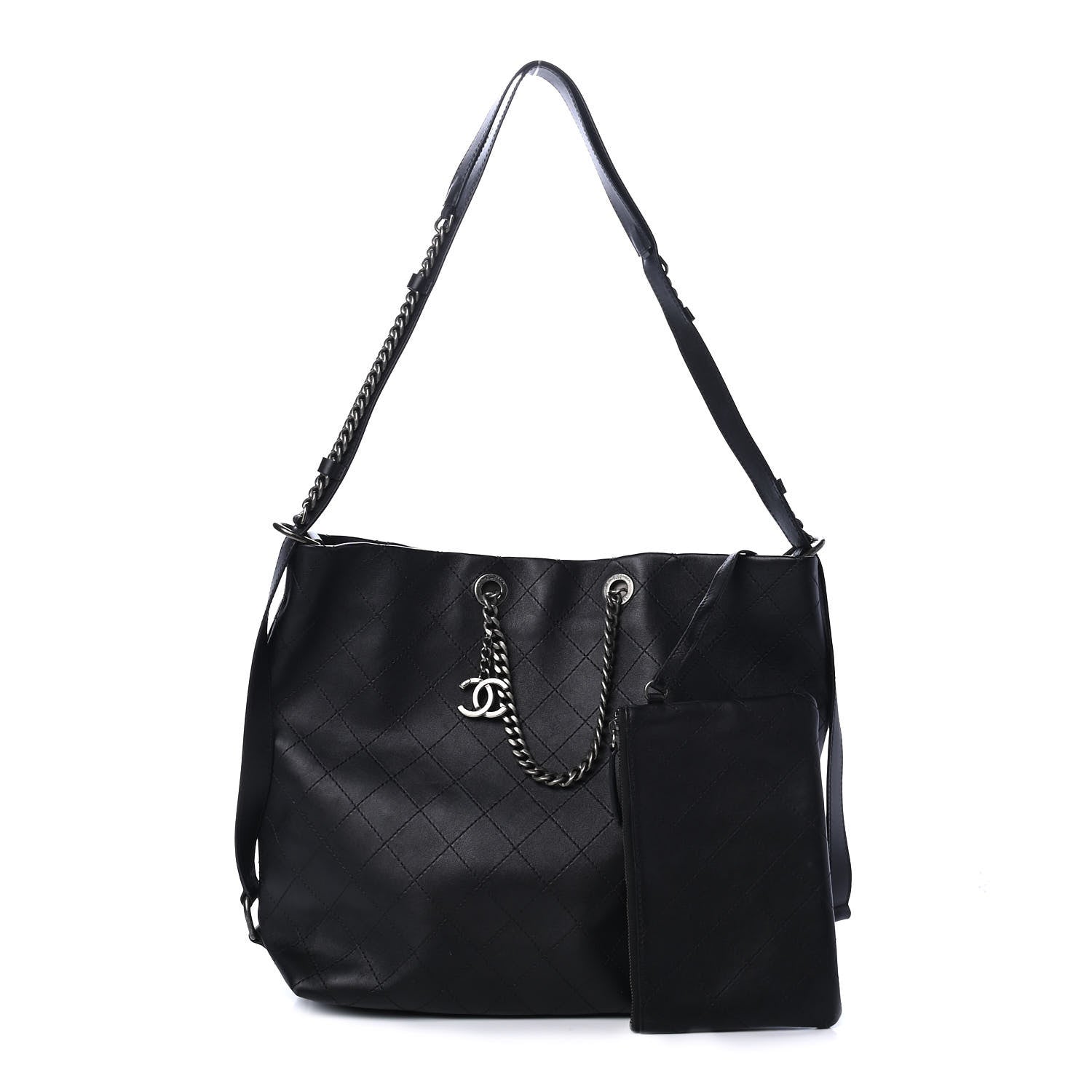 Chanel Calfskin Stitched Large Hobo Black 828282 – FASHIONPHILE