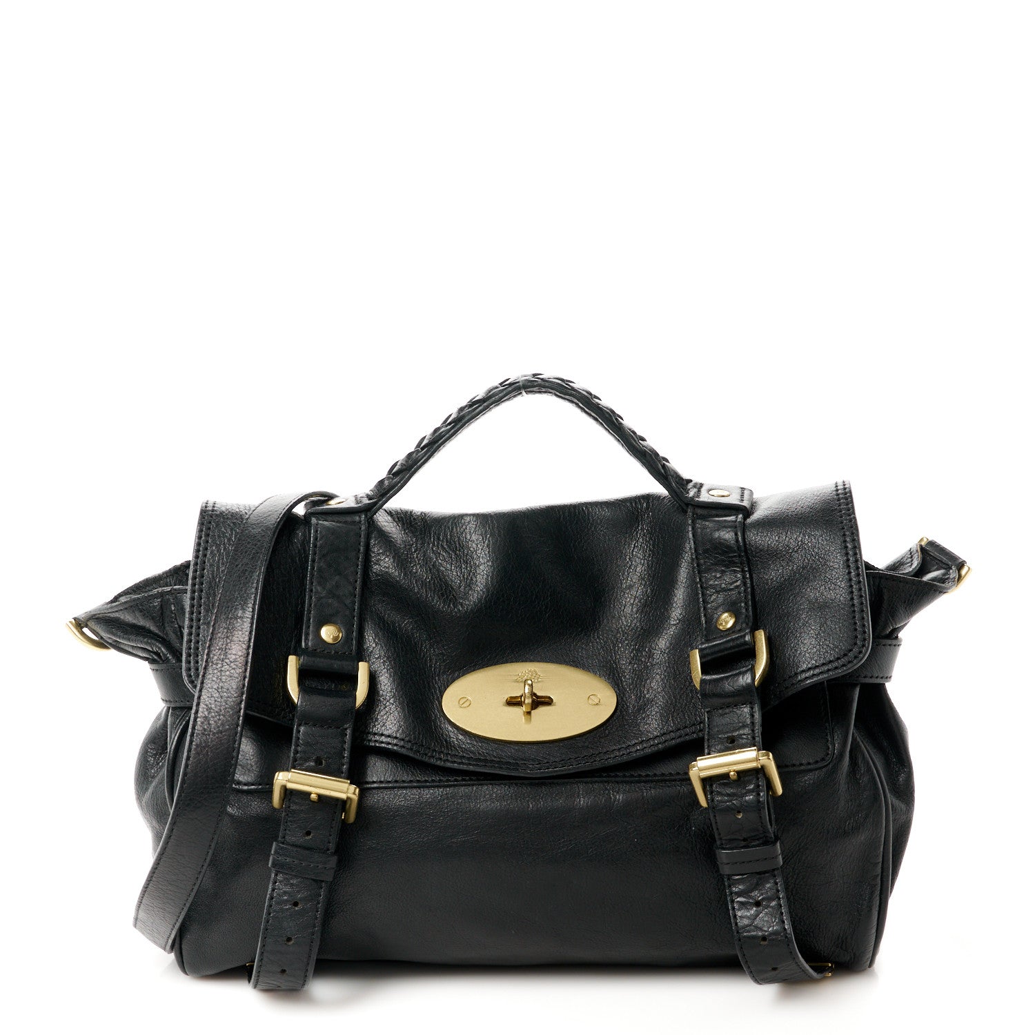 Mulberry Polished Buffalo Medium Alexa Black 1584843 – FASHIONPHILE