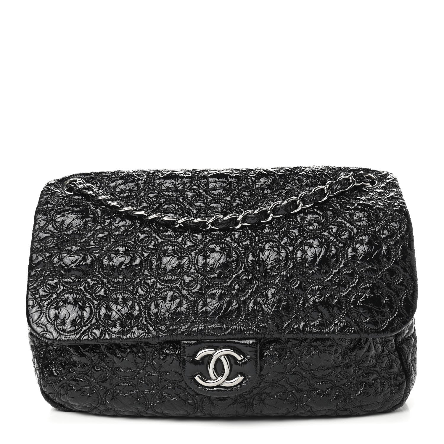 Chanel Vinyl Rock In Moscow Single Flap Black 881331 – FASHIONPHILE