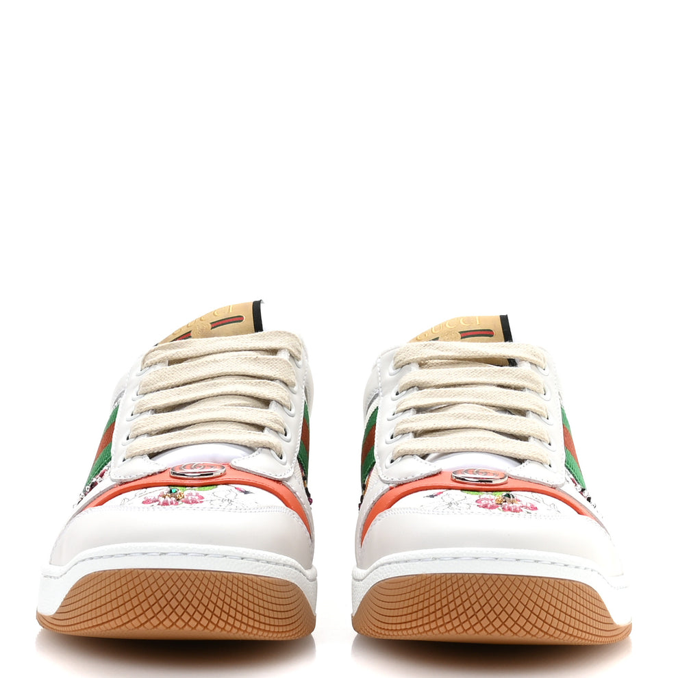 Gucci Sepang Flora Faded Canvas Web Womens Screener Sneakers 38 ...